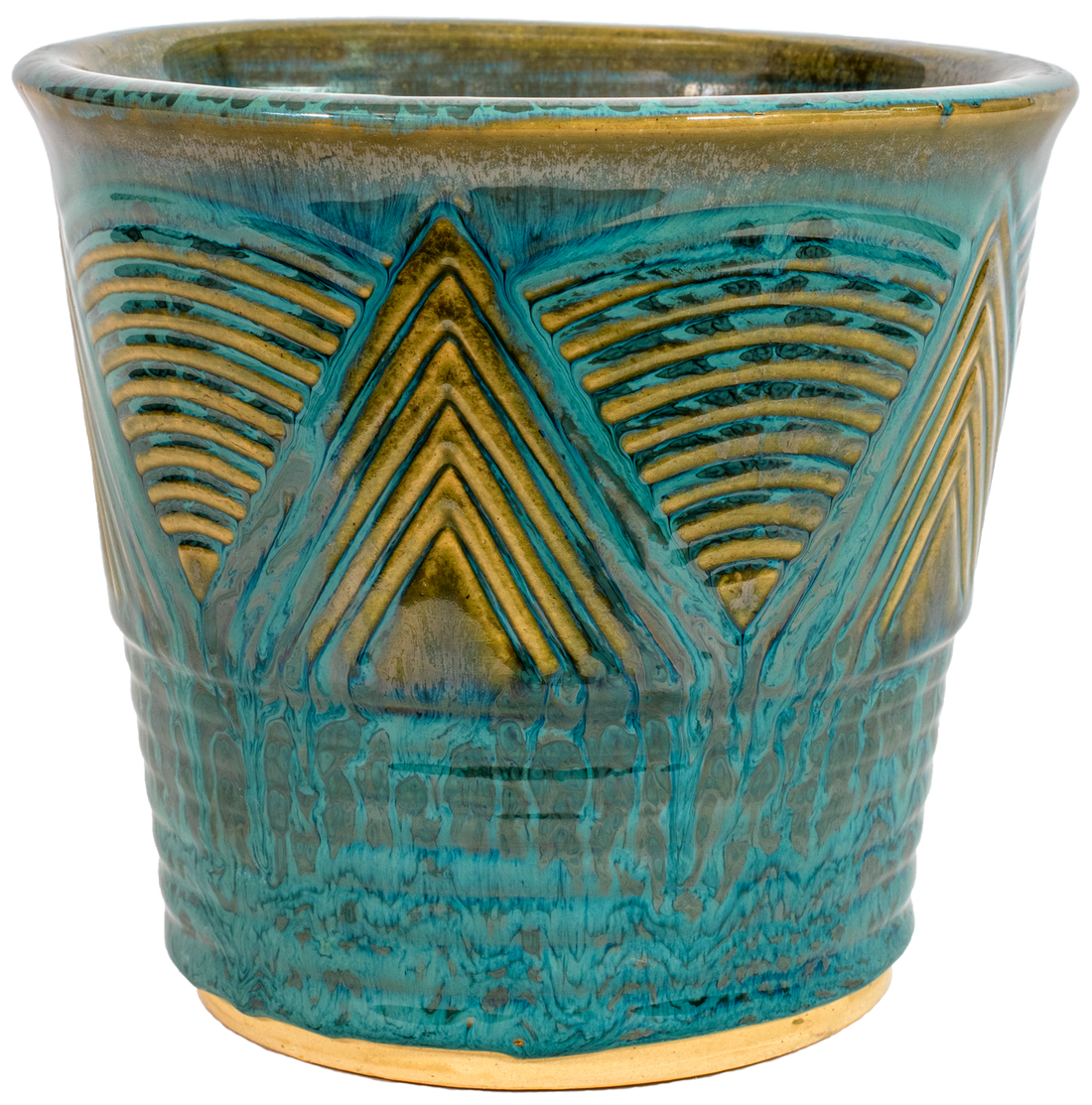 Adobe Planter - Mosaic Turquoise – BurleyPottery