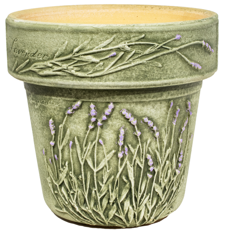 Handpainted Lavender 10" Planter - Aged – BurleyPottery